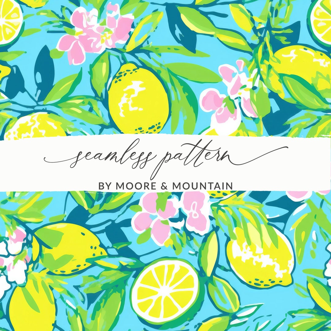 Seamless Limes Pattern, Preppy Limes Seamless Digital PNG File for ...