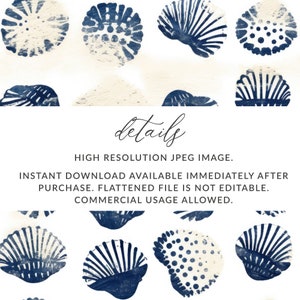 Seashell Background, Seamless Clamshell Background, Blue Seamless ...