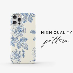 Vintage Romantic Rose Pattern Seamless Light Blue Rose Line Art Modern ...