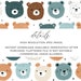 Cute Bear Seamless Background, Handdrawn Bear Background Pattern ...