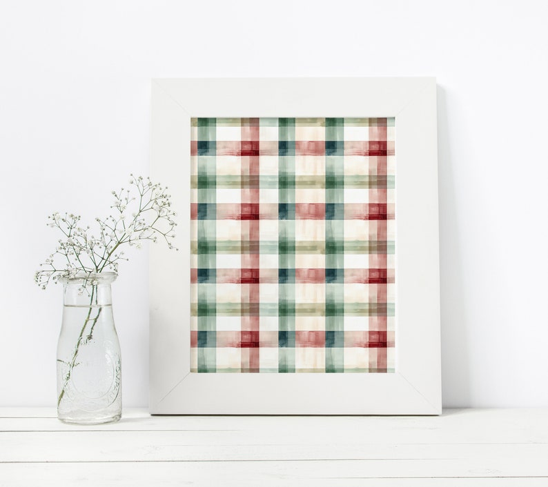 Watercolor Plaid Seamless Pattern, Painted Plaid Pattern, Christmas ...