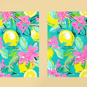 Preppy Limes Seamless Background Pattern, Preppy Lemons Seamless ...