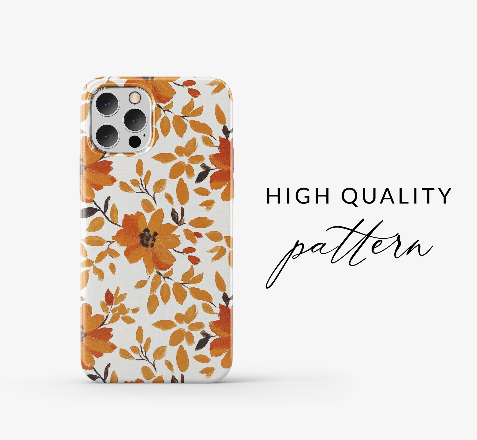 Gold Floral Seamless Pattern Autumn Floral Background PNG, Fall Gold ...