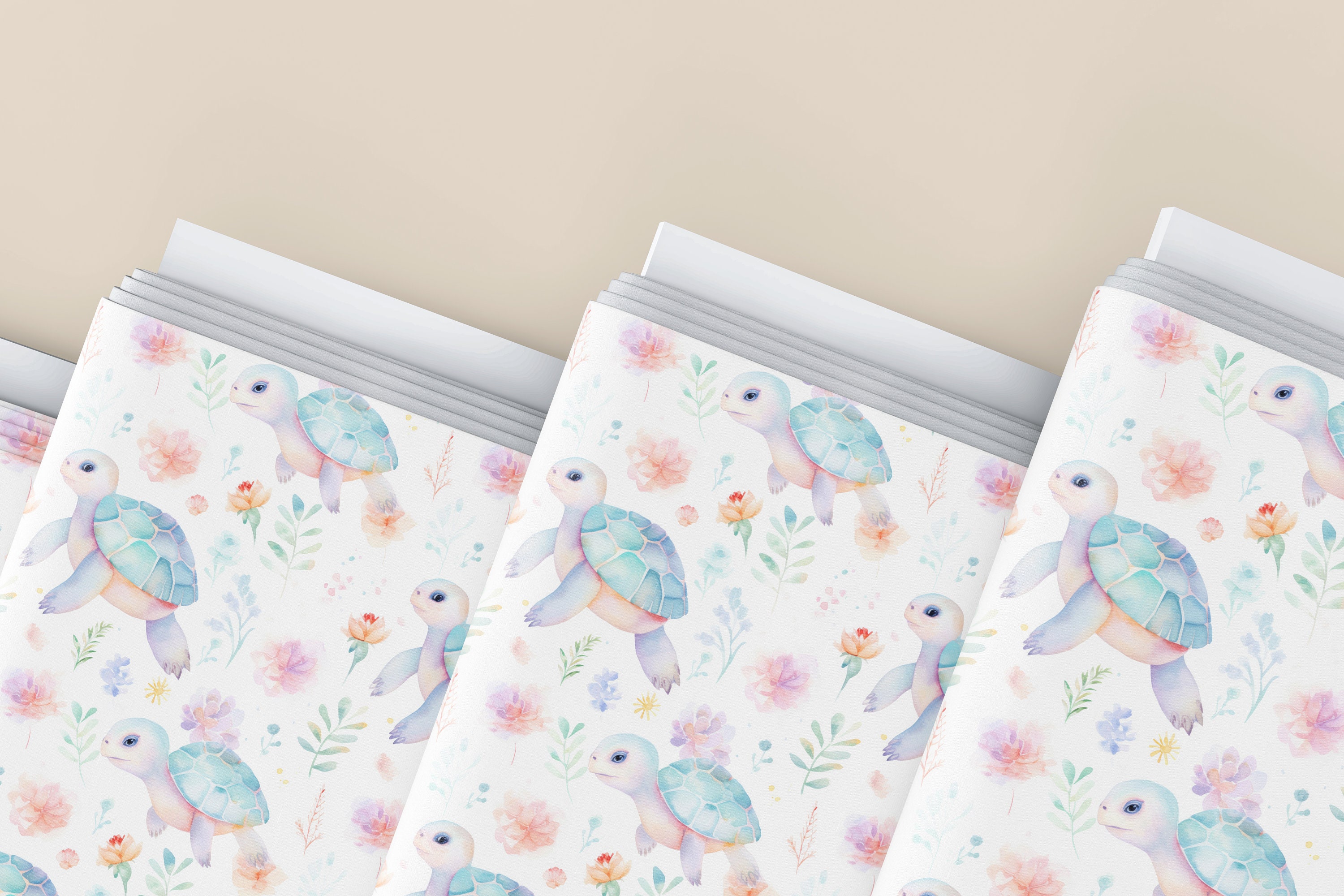 Purple Seamless Turtle Pattern, Pastel Turtle Seamless Background, Cute ...