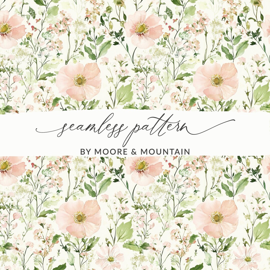 Light Pink Spring Floral Background Pattern PNG Seamless Popular Spring ...