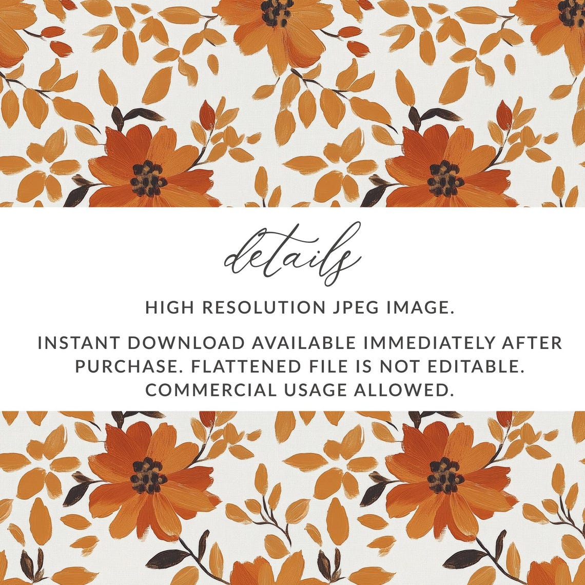 Gold Floral Seamless Pattern Autumn Floral Background PNG, Fall Gold ...