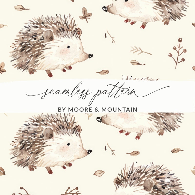 Seamless Hedgehog Pattern - Etsy UK