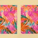 Preppy Palm Leaf Seamless Pattern Pink Tropical Leaves Background ...