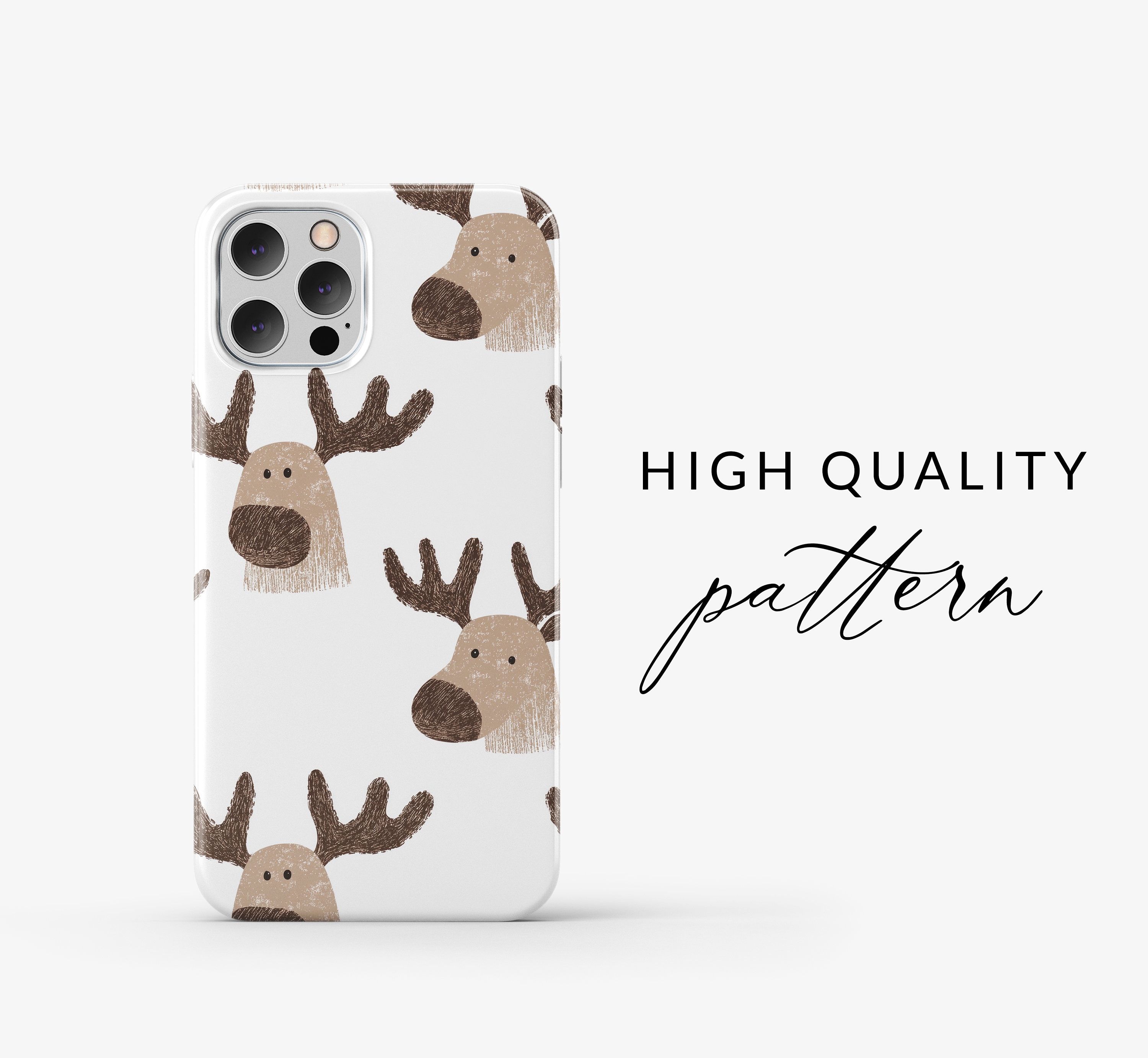 Moose Background Pattern Cute Sketched Moose Pattern Digital File ...