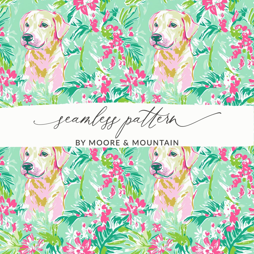 Seamless Labrador Pattern White Lab Background Pattern for Dog Lovers ...