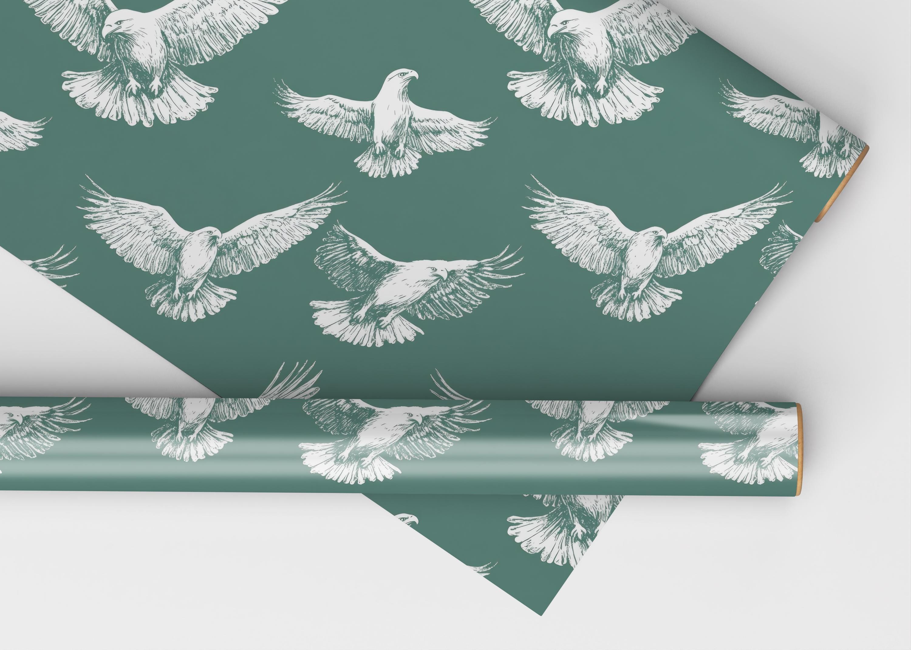 Eagles Seamless Background Pattern Flying Birds Sketched Background ...