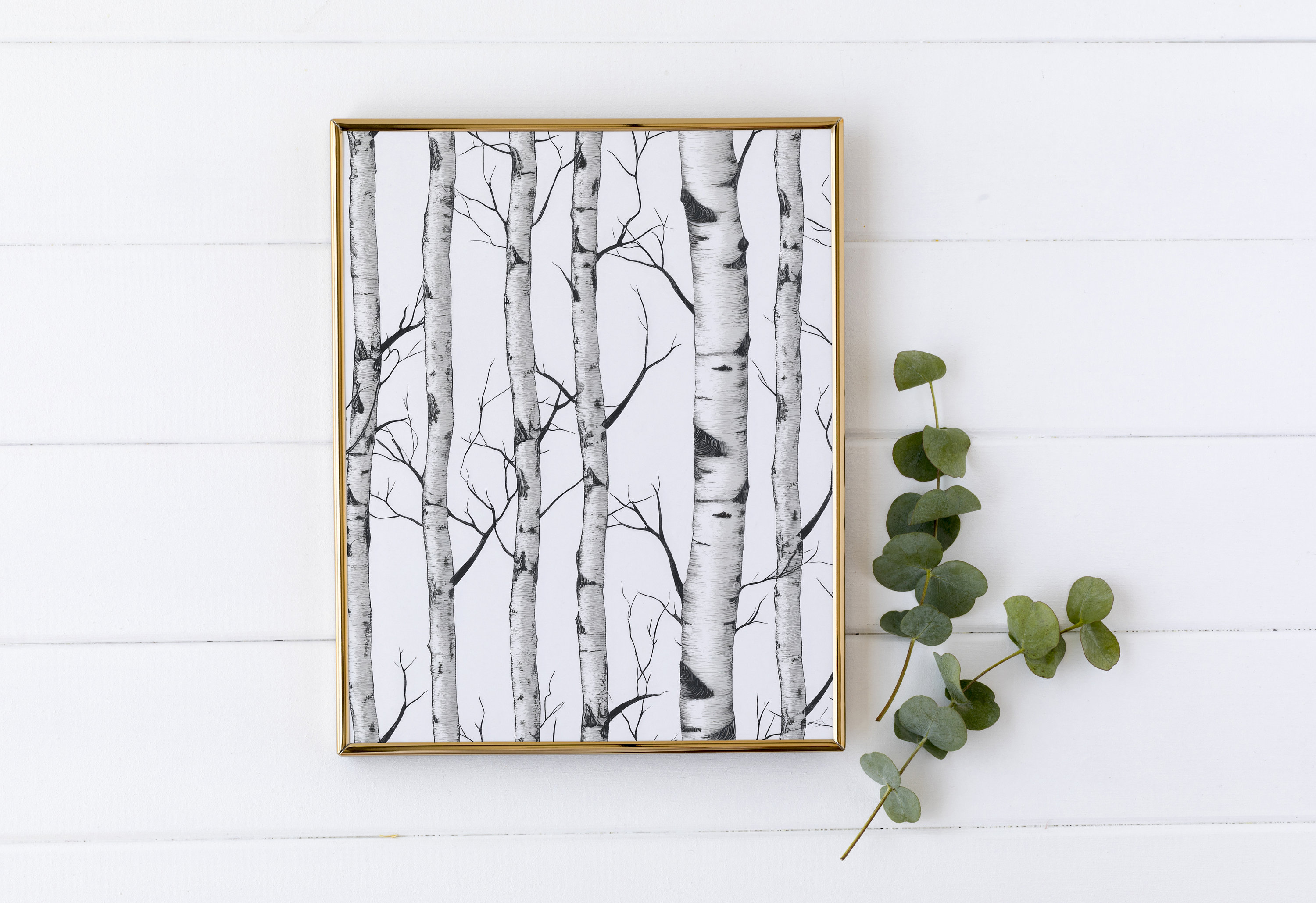 Birch Tree Seamless Pattern White Trees Aspen Tree Pattern Background ...