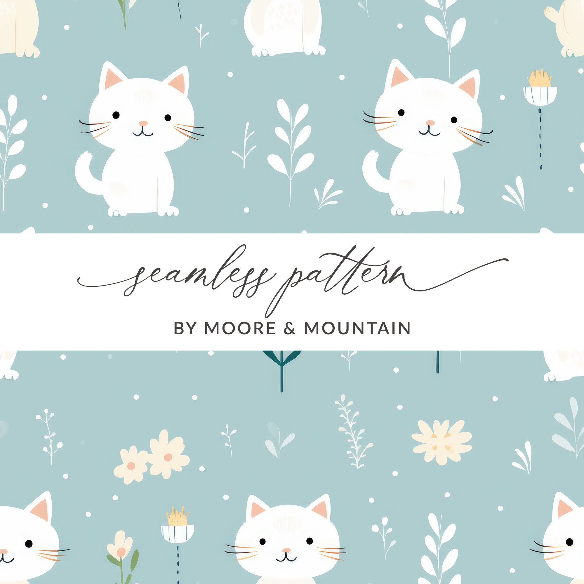 Cute Cats Repeat Background Image, Cats Seamless Background, Kitty ...