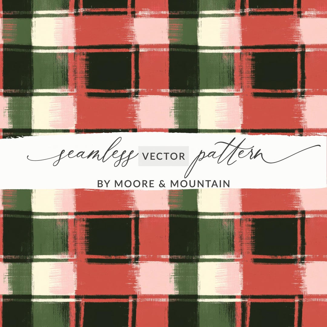 VECTOR Christmas Plaid Digital Paper, Seamless Tartan Texture, Fabric ...