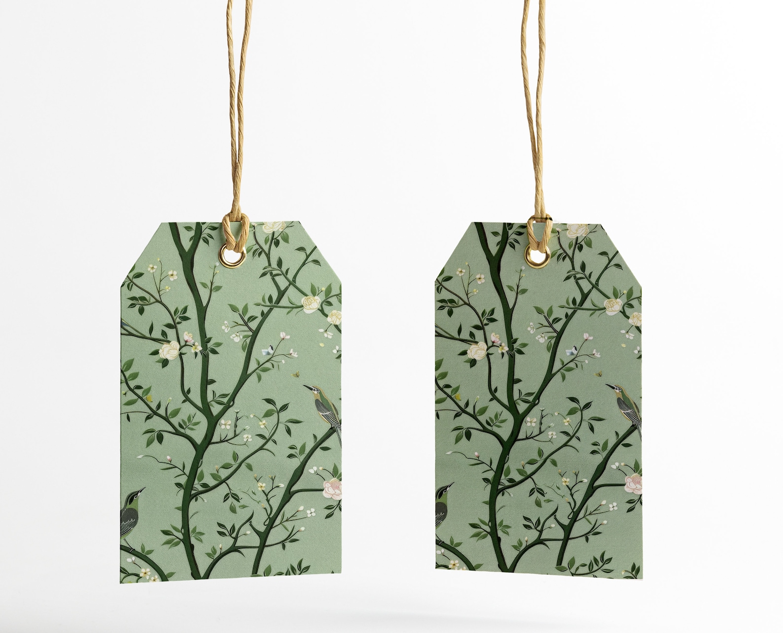 Sage Green Chinoiserie Floral Pattern, Seamless Green Chinoiserie ...