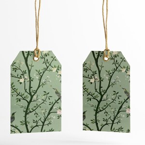 Sage Green Chinoiserie Floral Pattern, Seamless Green Chinoiserie ...
