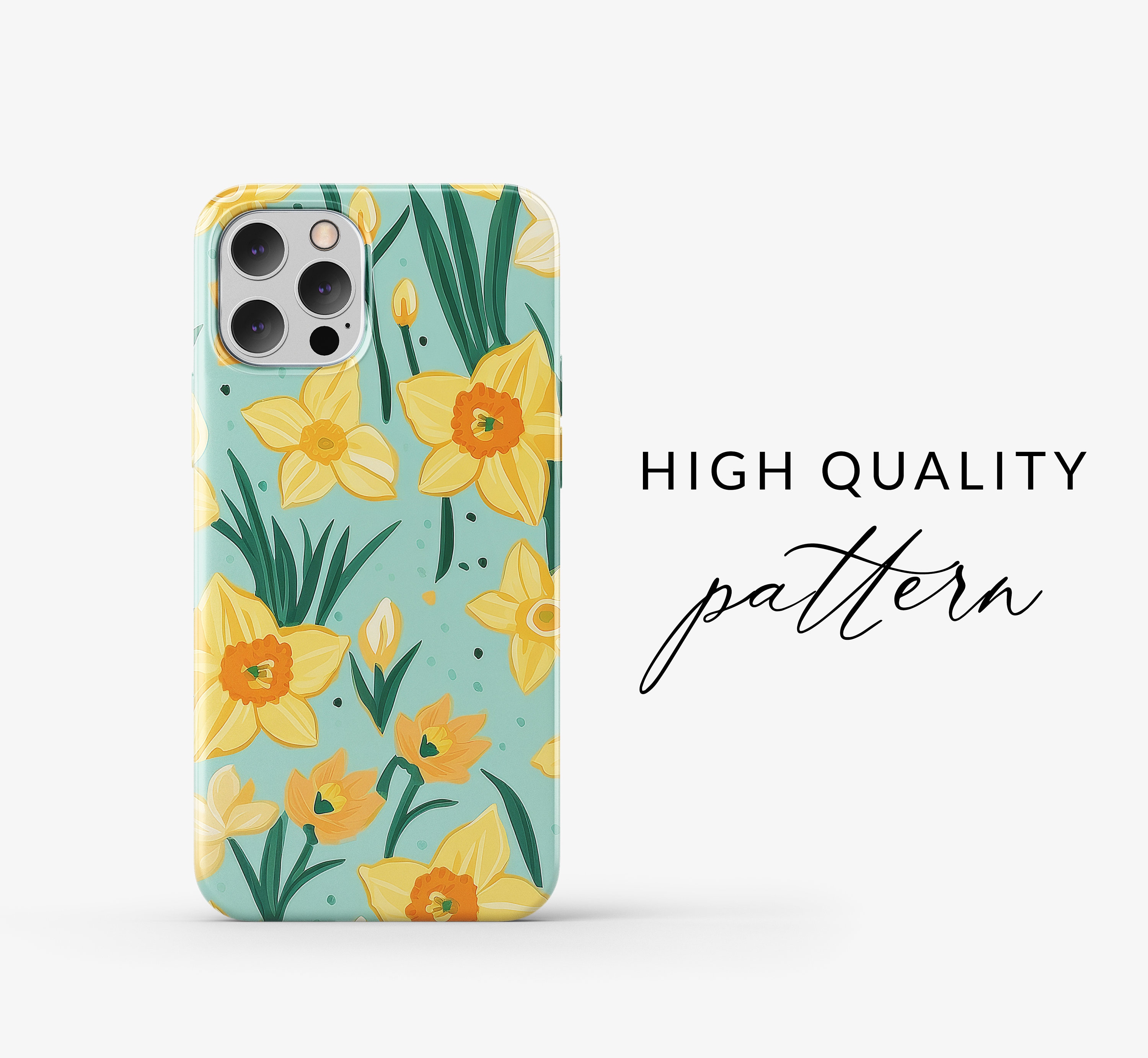 Hand Drawn Daffodils Pattern Spring Daffodils Repeating Pattern, Modern ...