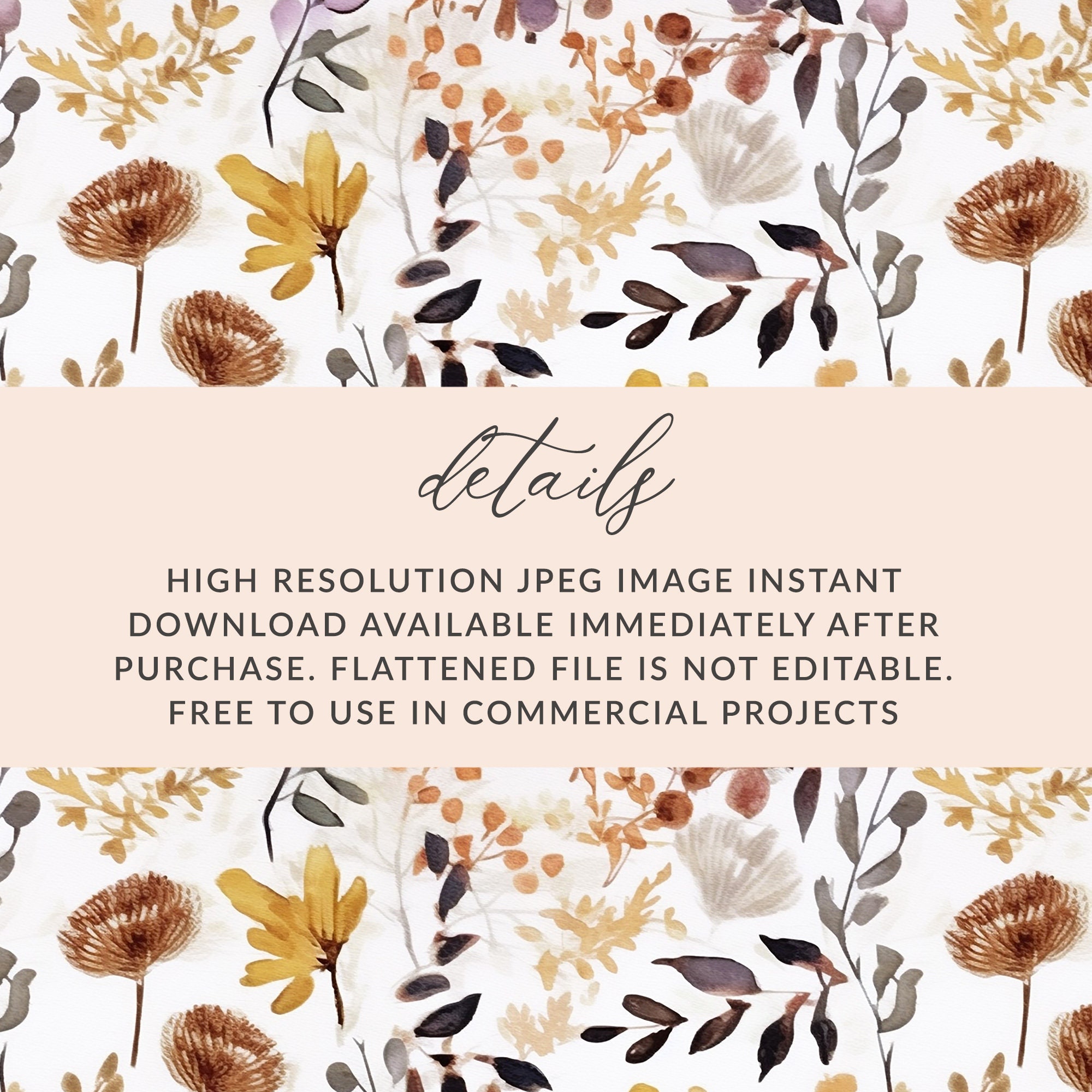 Seamless Autumn Boho Pattern Boho Fall Backgrounds Seamless - Etsy