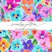 Hibiscus Seamless Preppy Pattern, Pink and Purple Seamless Blooms ...