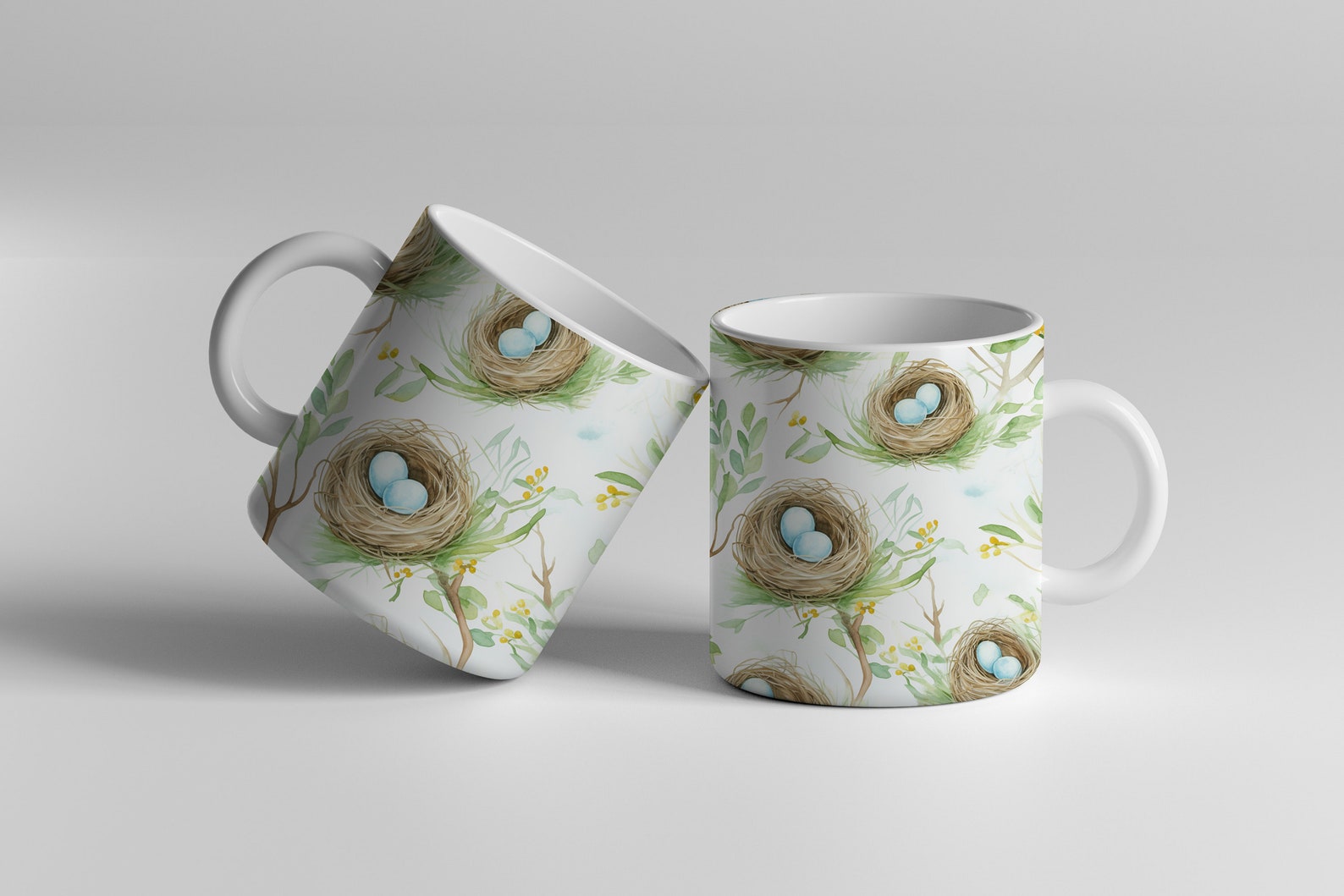 Seamless Nest Pattern Cute Birds Nest Background Pattern - Etsy