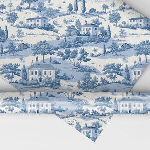 Seamless Toile Pattern, Light Blue Toile French Toile, Delicate Toile ...
