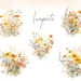 Watercolor Floral Border Set Fall Wildflower Clipart Field - Etsy