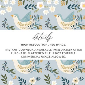 Seamless Dove Pattern, Repeating Dove Background, Cute Dove Digital ...