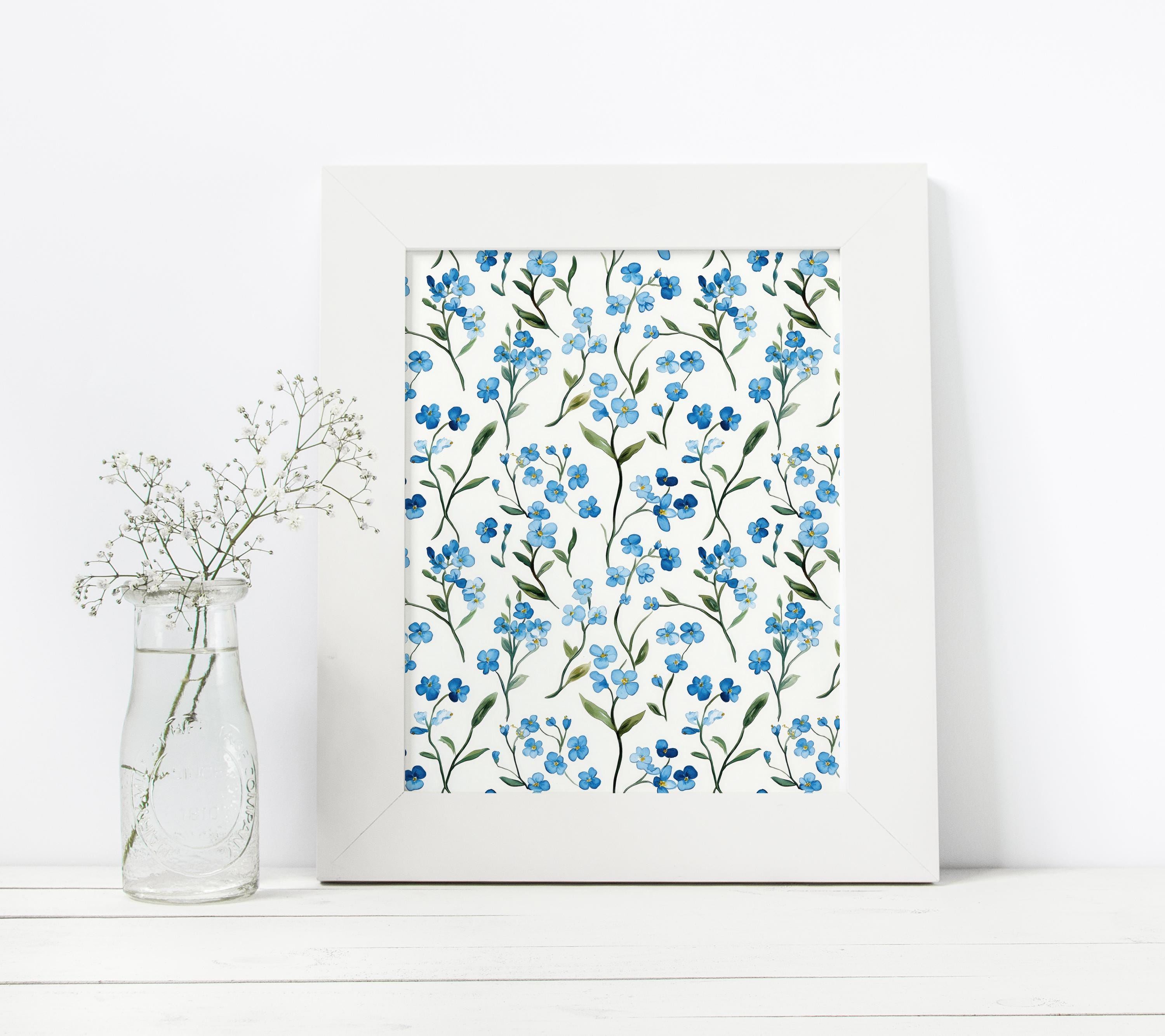 Light Blue Boy Floral Background Pattern for Baby Boys Seamless Tiny ...