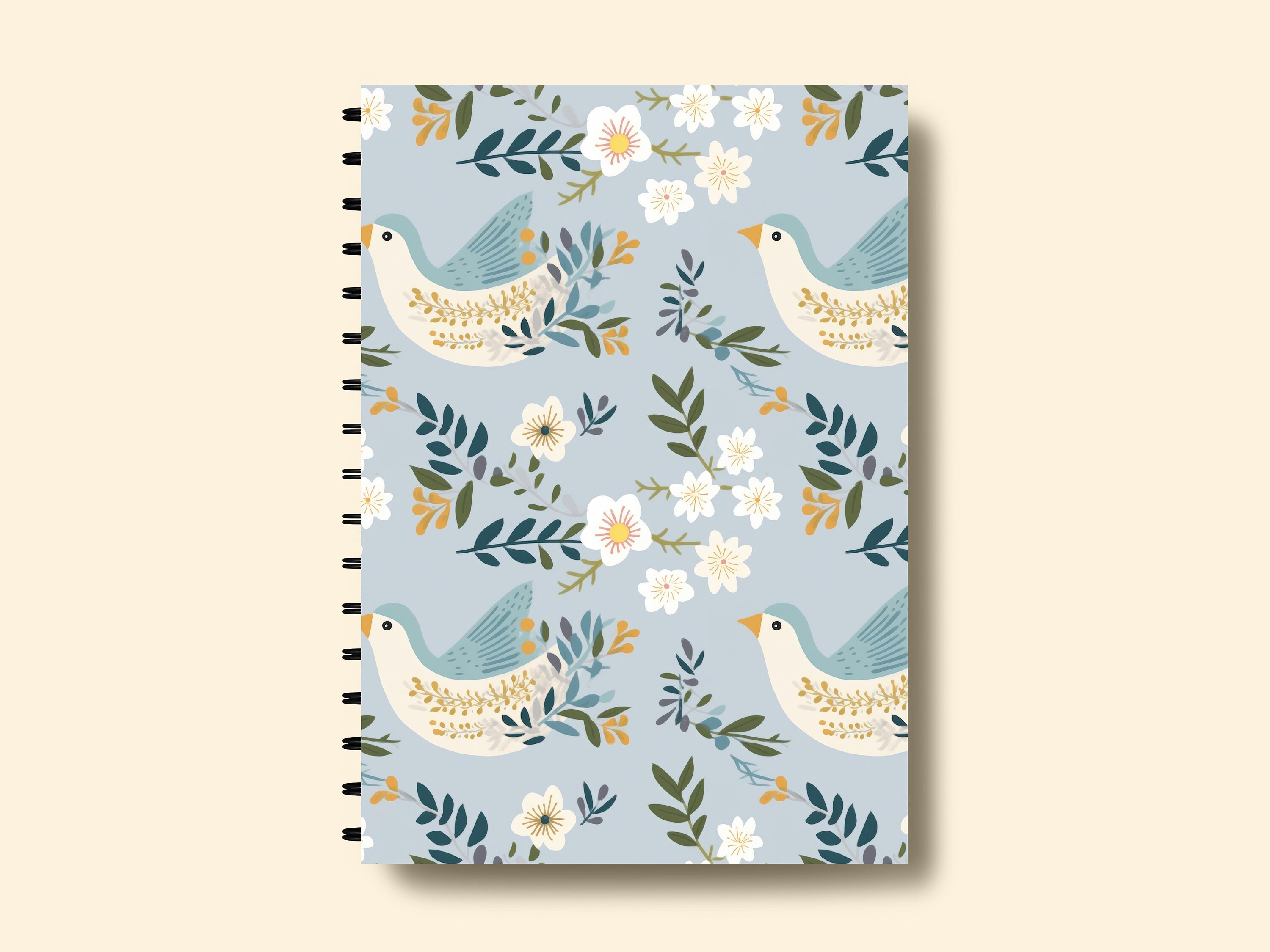 Seamless Dove Pattern, Repeating Dove Background, Cute Dove Digital ...