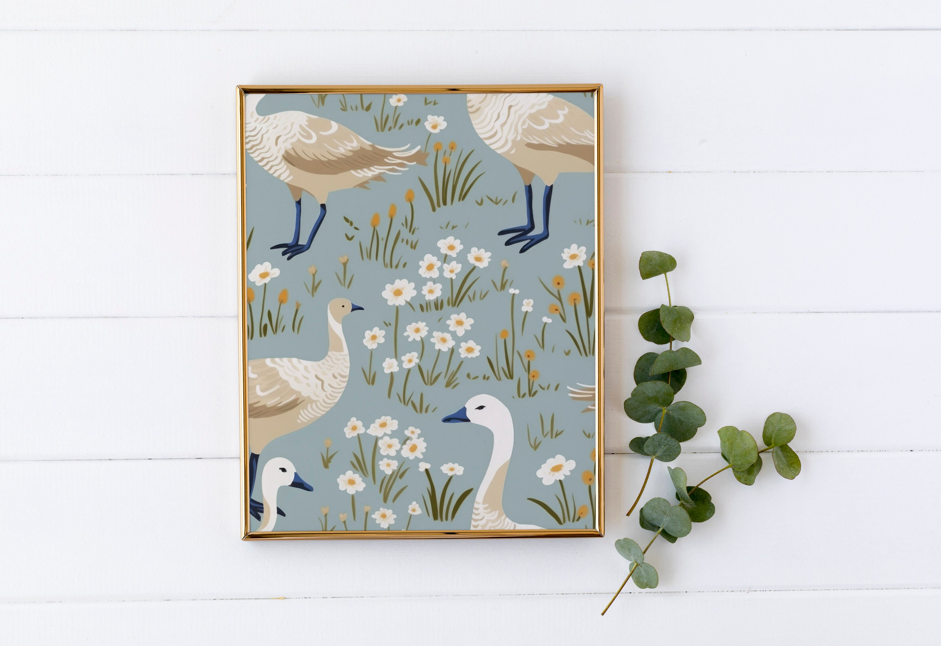 Seamless Goose Background Pattern Geese Repeating Background Pattern ...