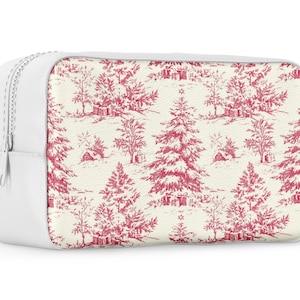 Christmas Toile De Joy Seamless Pattern Red and White Vintage Christmas ...