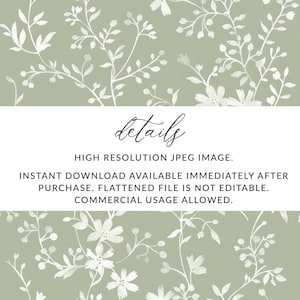 Seamless Sage Green Pattern, Dainty Sage Green Leaves and Branches ...