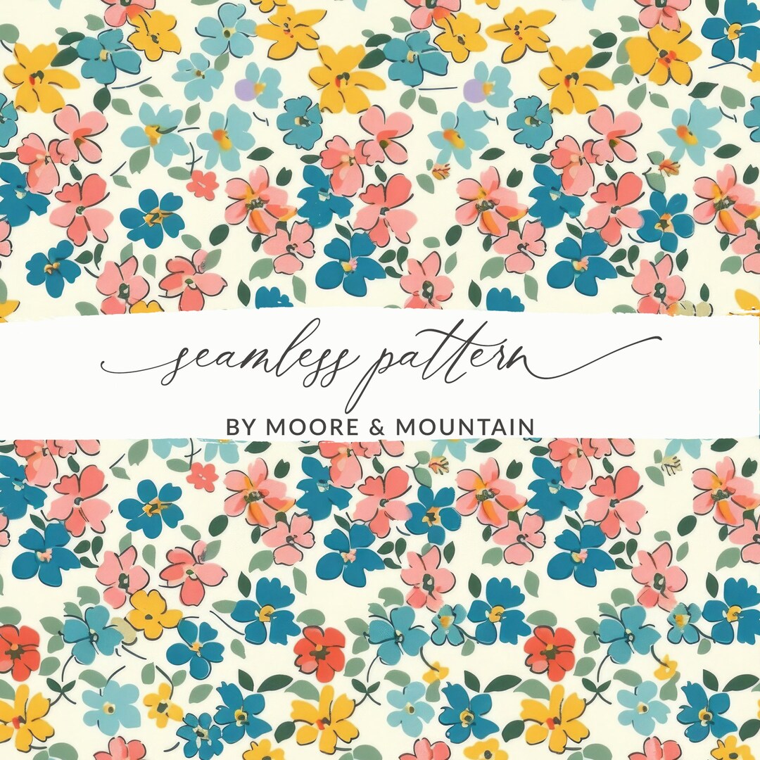 Vintage Ditsy Flower Pattern, Spring Ditsy Flower Seamless Pattern for ...