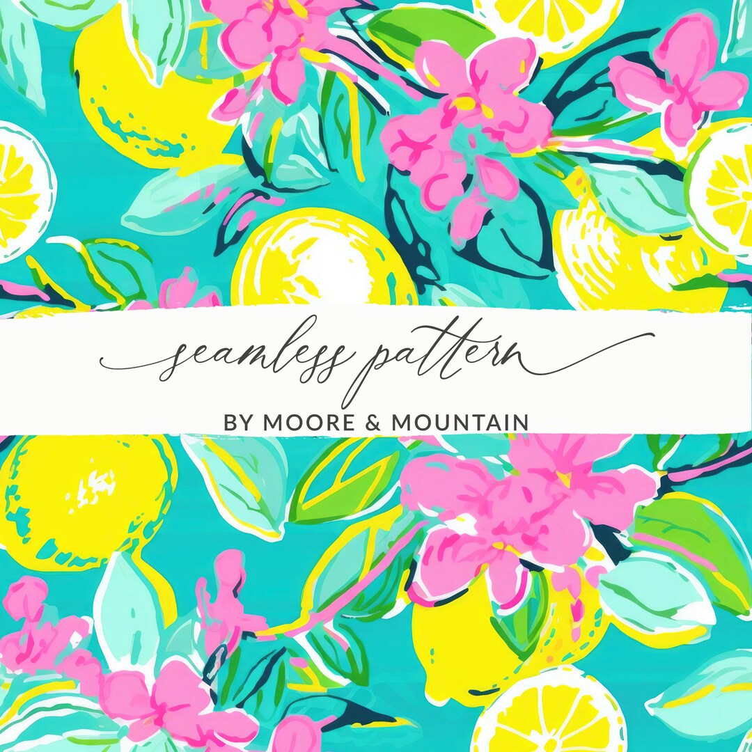 Preppy Limes Seamless Background Pattern, Preppy Lemons Seamless ...