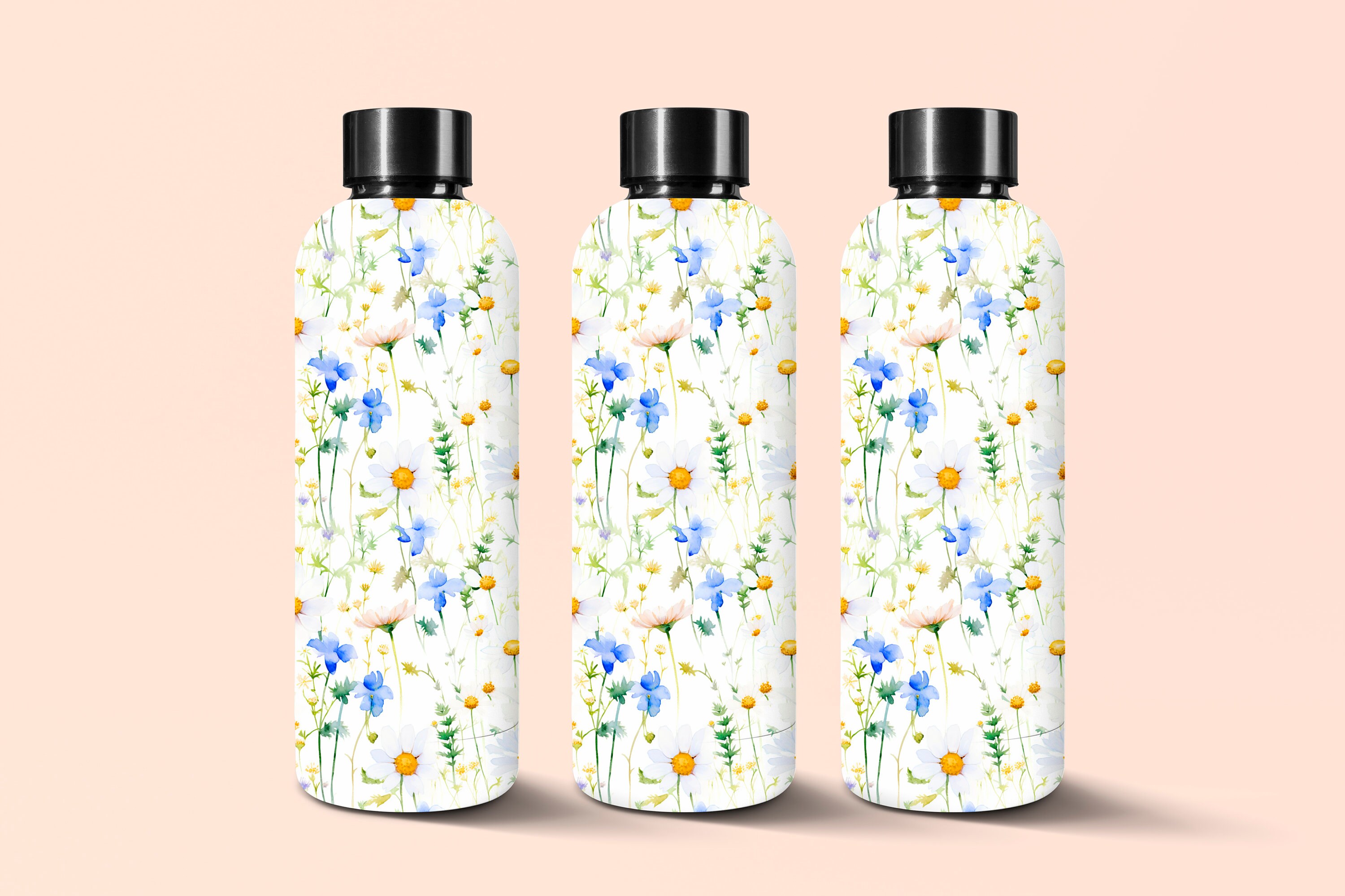 Watercolor Daisy Pattern, Seamless Daisy Pattern, Spring Daisies ...