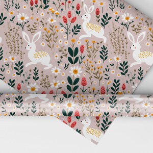 Modern Spring Bunny Pattern Seamless Bunnies Background Pattern, Cute ...