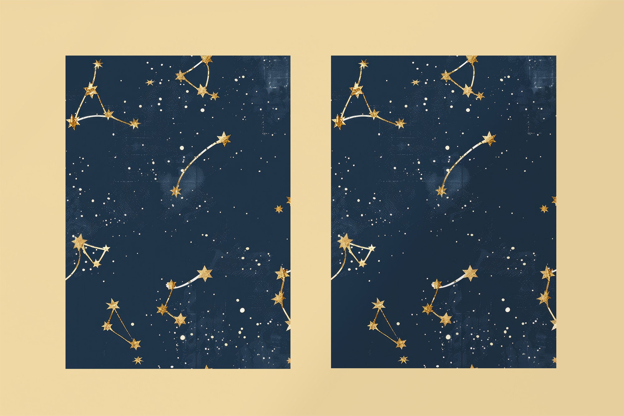 Constellation Seamless Background Pattern Starry Night Sky Seamless ...