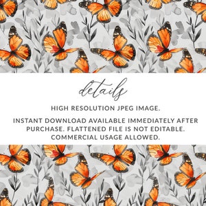 Monarch Butterfly Seamless Pattern, Monarch Butterflies Digital ...