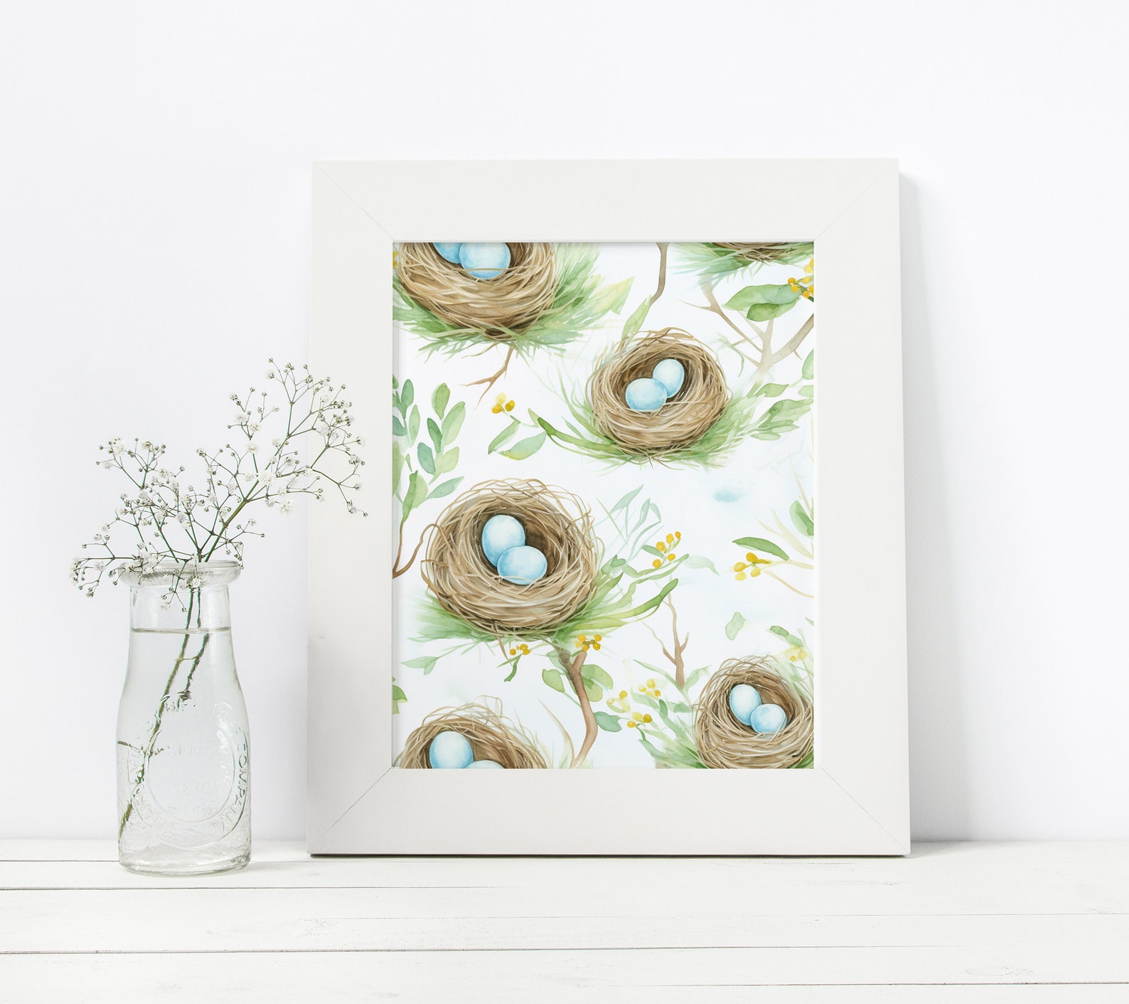 Seamless Nest Pattern Cute Birds Nest Background Pattern - Etsy