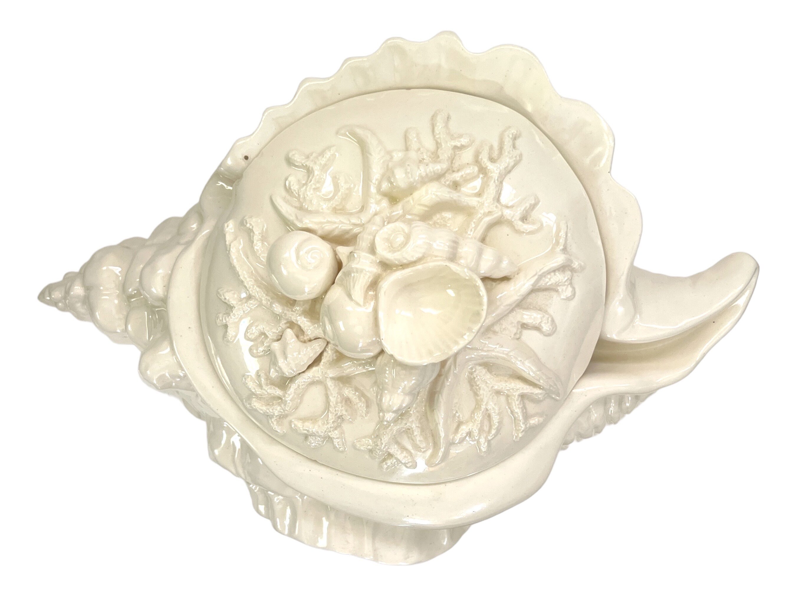 Vintage Whiteware Shell Large Tureen Crest Molds Inc 1983 - Etsy