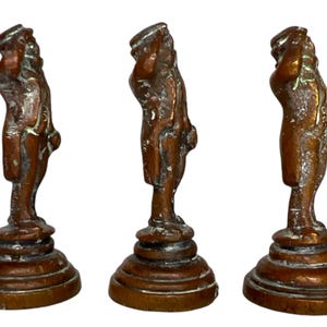 Vintage English Street Figures-miniature Statuettes 2.25"h Metal - Etsy