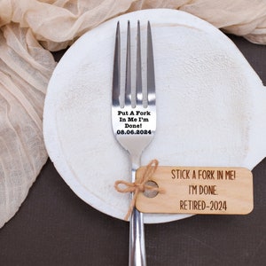 Funny Retirement Gift, Engraved Fork,custom Fork, Stick and Fork ...