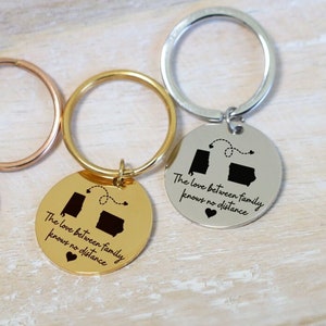 Gift for Dad,long Distance Keyring, Long Distance Friendship ...