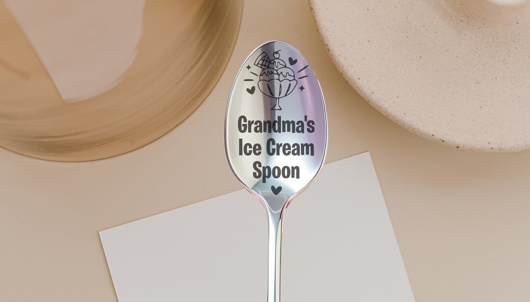 Gift for Grandma,custom Spoon,engraved Ice Cream Spoon, Gift for Nana ...