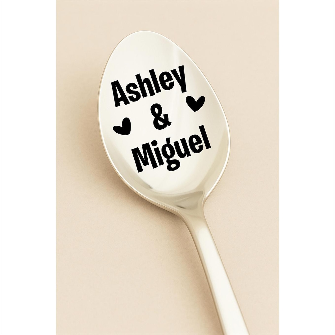Personalized Couples Spoon, Engraved Love Spoon, Anniversary Gift Spoon ...