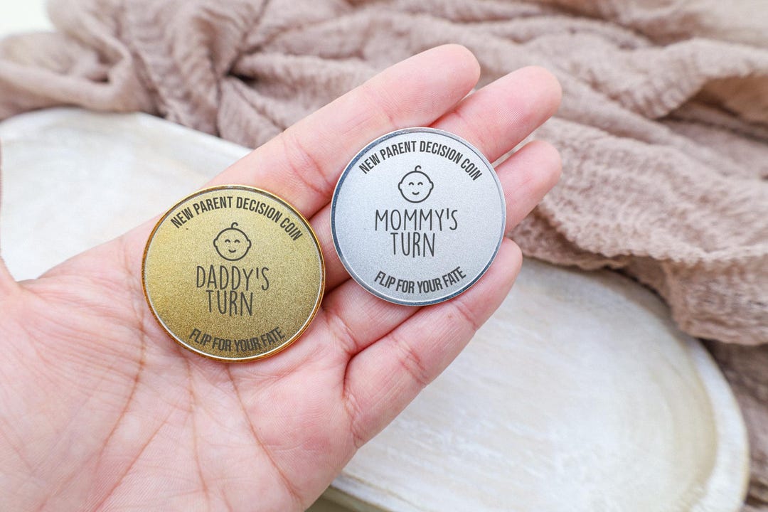 New Parent Decision Coin, Decision Making Coin, Couples Flip Coin, Baby ...