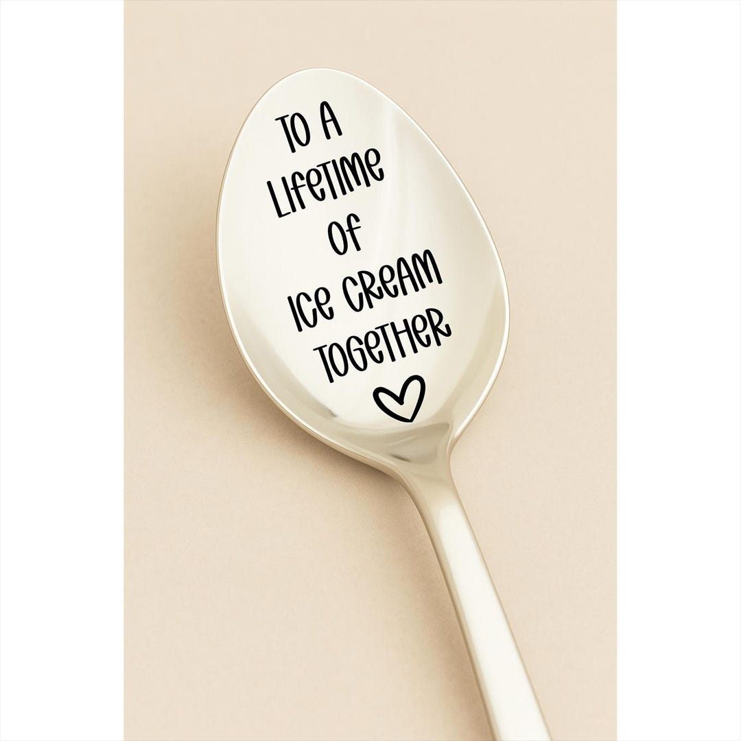 Ice Cream Lover Spoon, Lifetime Together, Anniversary Present, Couples ...