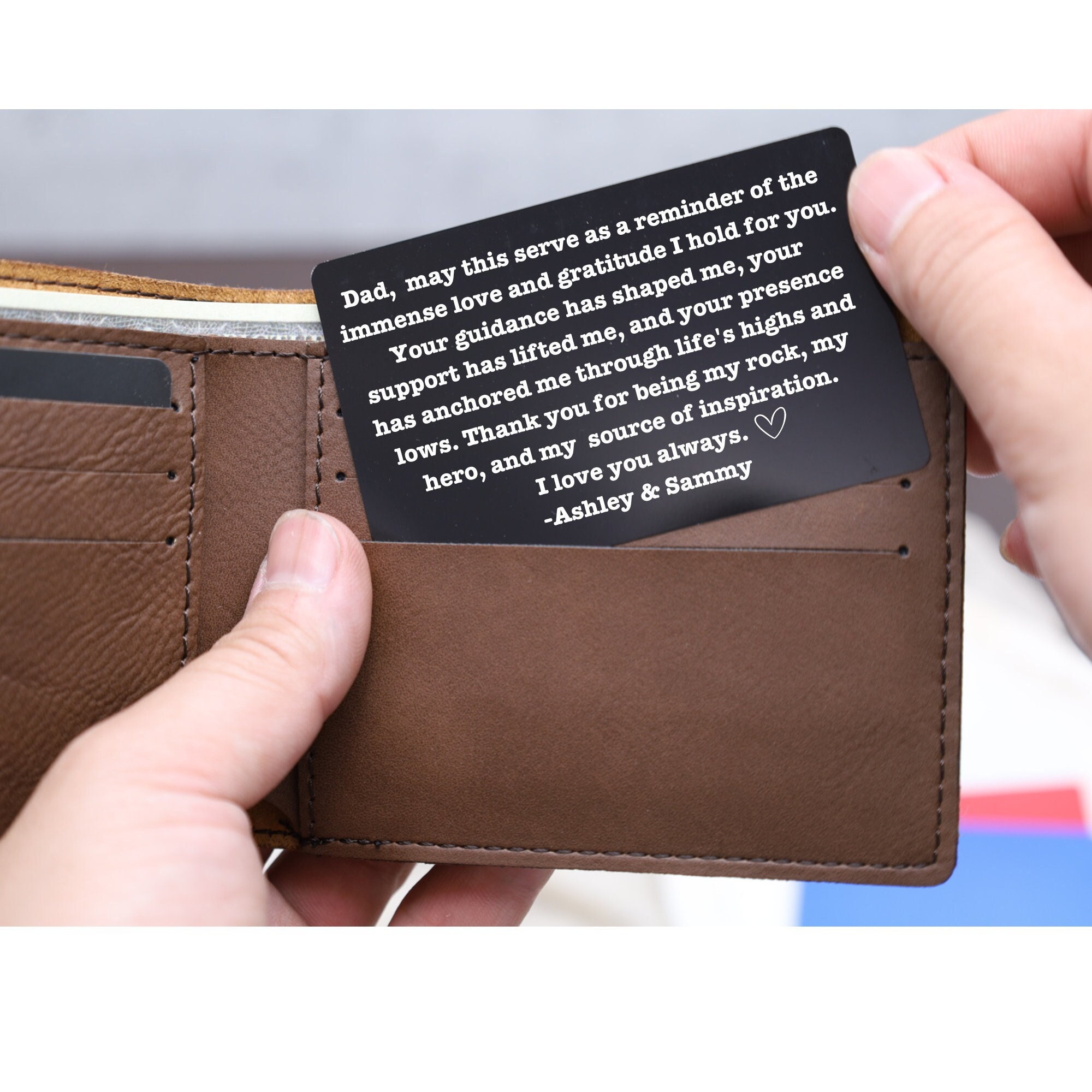 Fathers Day Gift,fathers Day Card,wallet Card,personalized Gift for Dad ...