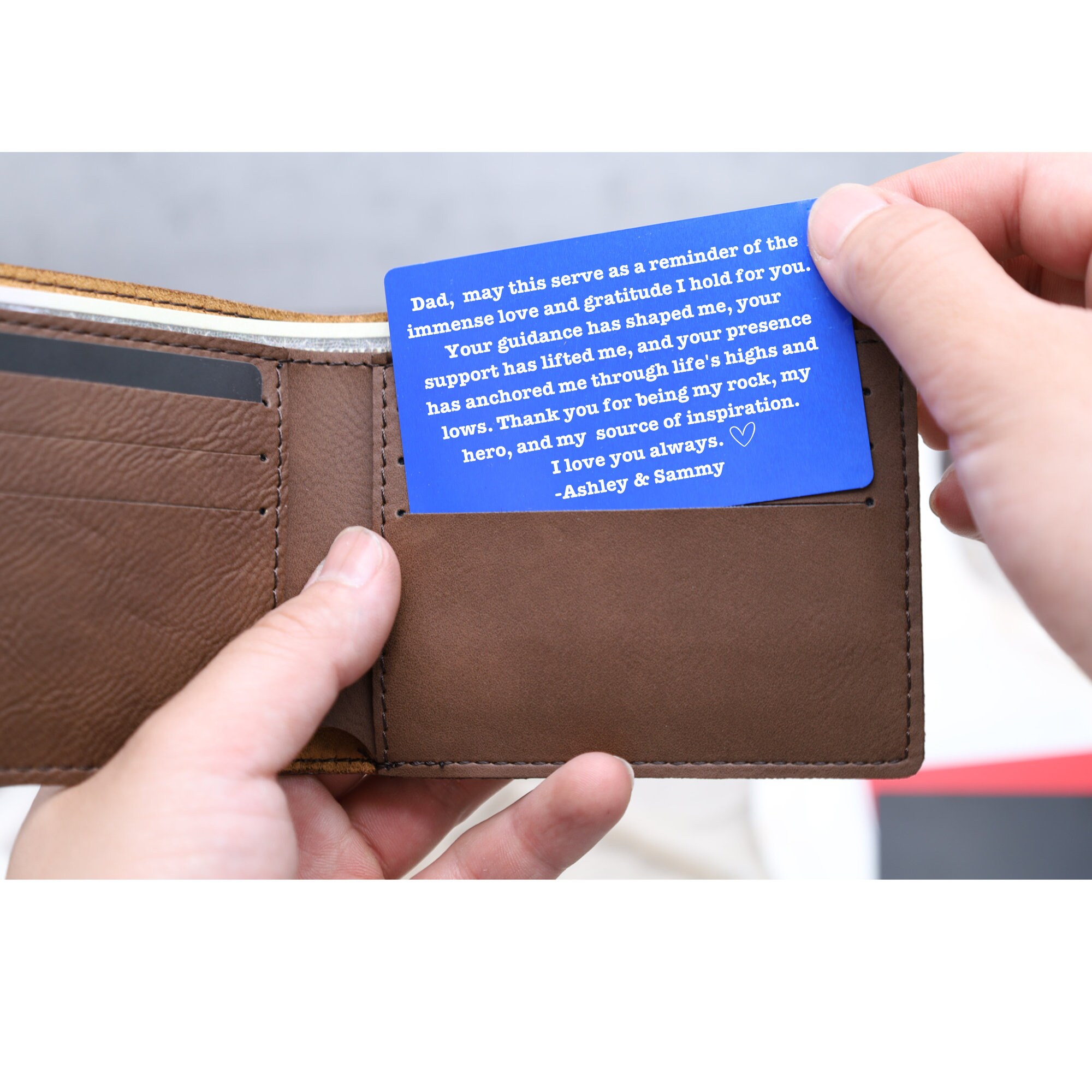 Fathers Day Gift,fathers Day Card,wallet Card,personalized Gift for Dad ...