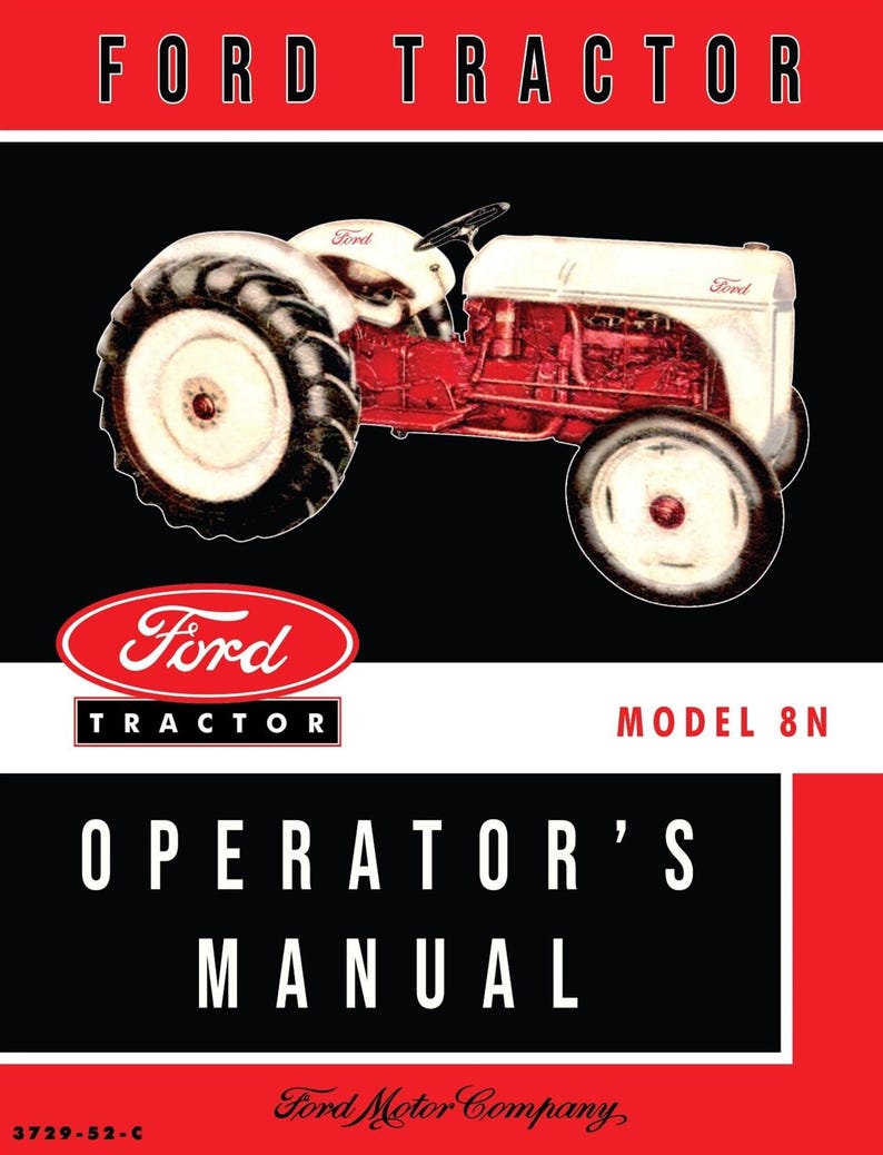 1948-52 Ford Tractor Model 8N Operator's Manual - Etsy